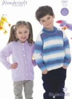 Stylecraft Childrens Sweater & Cardigan Knitting Pattern 8967 DK