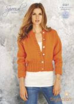 Stylecraft Ladies Sweater & Cardigan Knitting Pattern 9081 Chunky